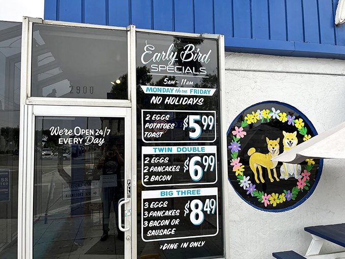 Early Bird Specials that make waking up at dawn seem like a brilliant idea. The foxes agree.