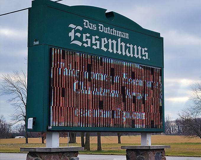 The roadside marquee announces daily specials with old-school charm&mdash;no flashy digital displays needed when the food speaks volumes on its own.