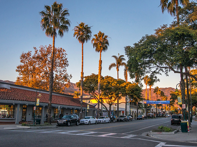 Golden light bathes palm-lined streets at dusk, when shopping centers transform into architectural masterpieces worthy of a travel magazine cover.