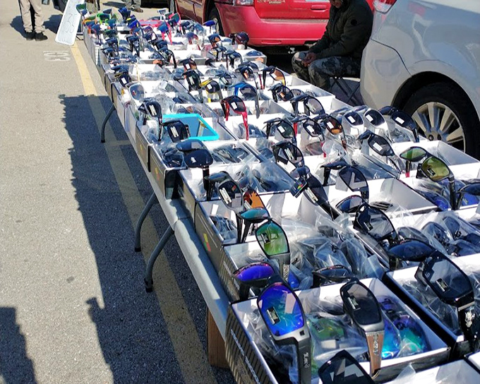 Sunglasses as far as the eye can see&mdash;which is pretty far when you're not squinting from the glare.