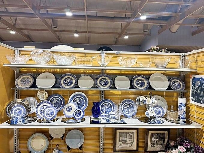 Blue and white china that would make your grandmother swoon. One person's downsizing becomes another's dining room upgrade.