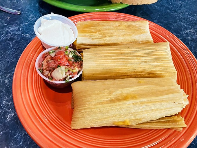 These tamales aren't just wrapped in corn husks&mdash;they're wrapped in tradition. Served with fresh pico de gallo that brightens every bite.