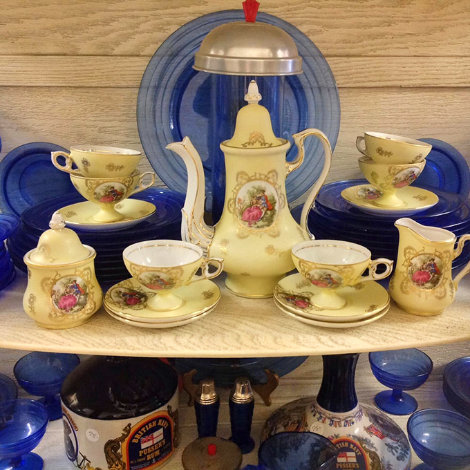 A delicate tea service awaits its next gathering, ready to transform an ordinary afternoon into a special occasion.