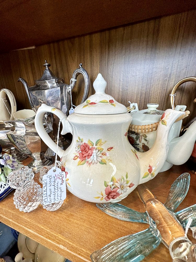 This delicate teapot has probably witnessed more gossip and family secrets than a small-town hairdresser. If only it could talk!