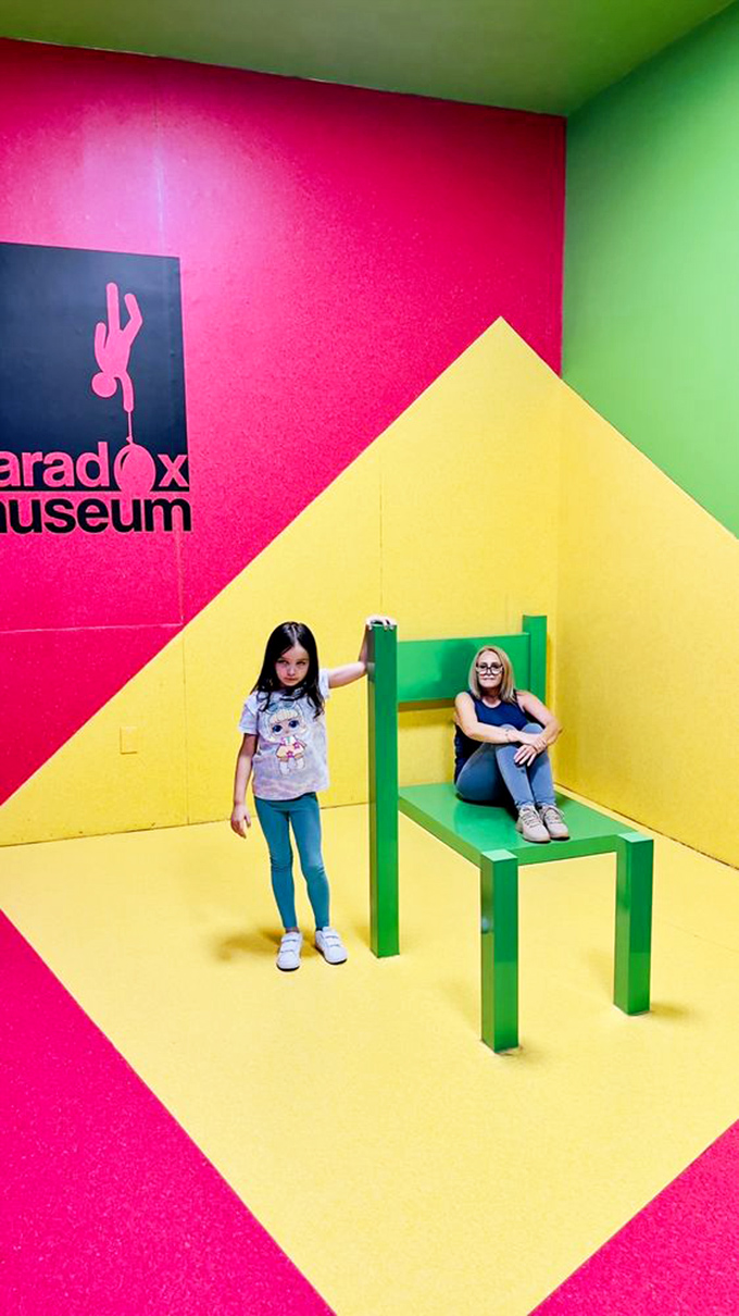 "Is this chair enormous or am I suddenly tiny?" The forced perspective exhibit creates photo opportunities that'll confuse your social media followers.