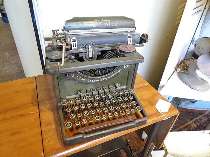This L.C. Smith typewriter has probably written love letters, grocery lists, and maybe the Great American Novel—now waiting for its next storyteller.