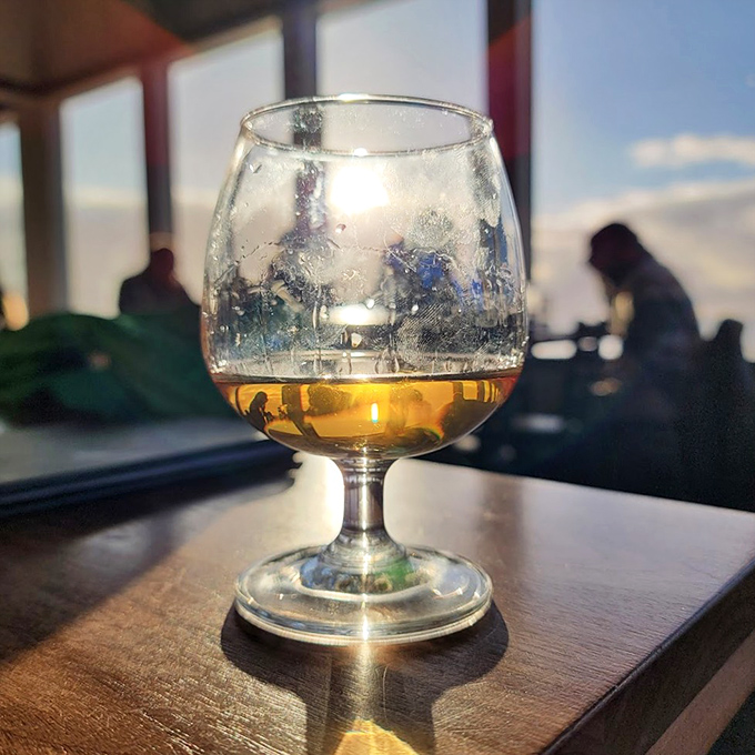 A glass of liquid sunshine with an ocean backdrop. Some wine with a view makes every sip taste better than the last.