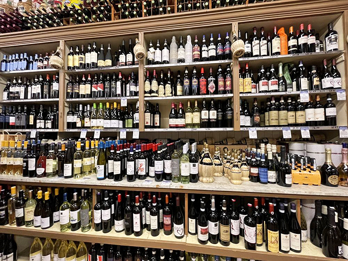 Not just a wine selection&mdash;a liquid library of Italian tradition. Each bottle tells a story that pairs perfectly with whatever's in your sandwich paper.