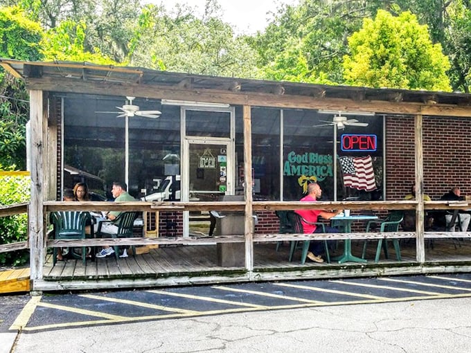 This weathered wooden porch guards Port Royal's best-kept sandwich secret &ndash; where simplicity meets perfection in every single bite.