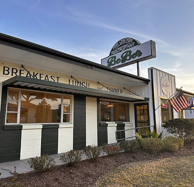 BoBo's vintage charm suggests decades of fried chicken wisdom &ndash; that sign has seen a lot of happy customers.