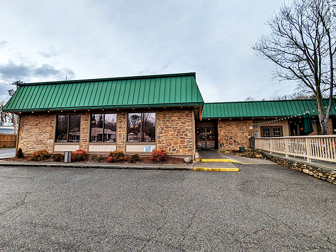 Brambleton Deli's stone exterior gives off serious "we've been making great sandwiches forever" vibes. That green roof is a Roanoke landmark.