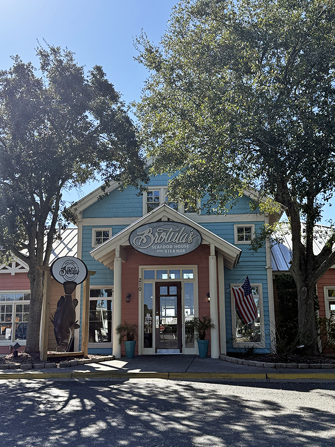 Brotula's cheerful blue exterior is like a friendly wave from the coast &ndash; inviting you in for seafood that's worth writing home about.