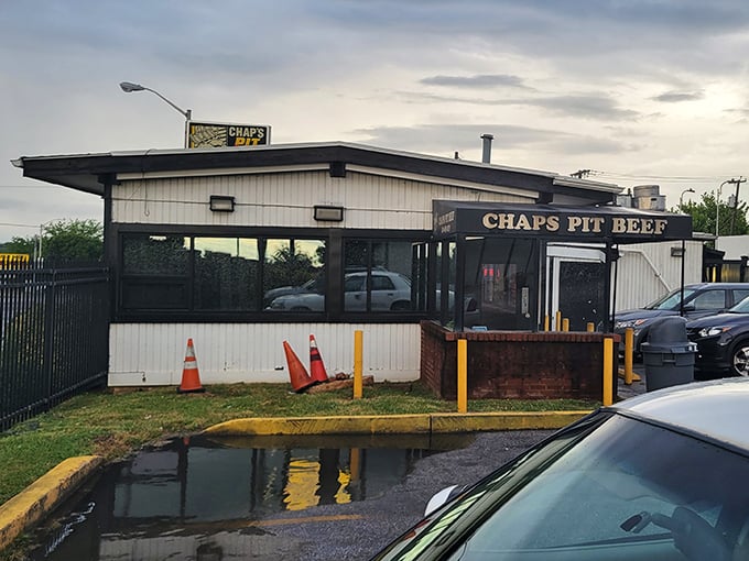 Chaps Pit Beef's no-frills roadside stand appearance is part of its charm. True BBQ legends don't need fancy digs!