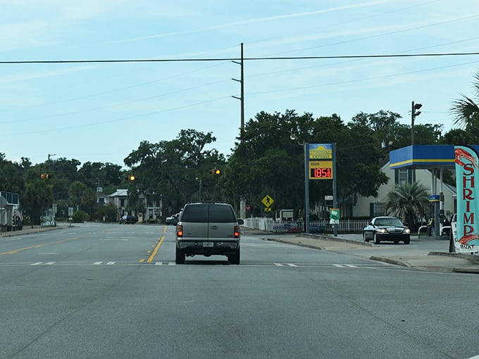 Cruising through Darien brings small town charm with shrimp boats nearby, oak lined streets, and a welcoming coastal Georgia atmosphere.