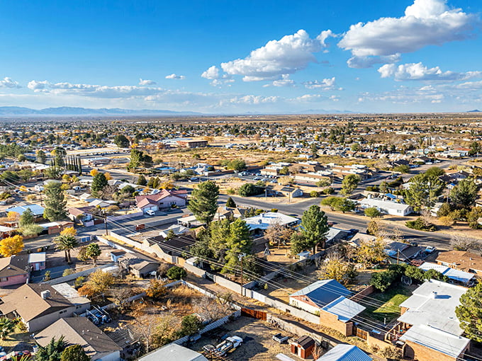 Douglas stretches toward the horizon like opportunity itself, where border-town prices make your retirement dollars dance with joy.