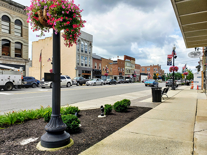 Findlay's main street blooms with the kind of civic pride that keeps housing prices refreshingly reasonable.