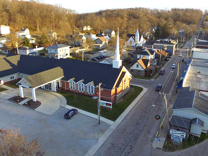 Small-town main streets like this one capture the essence of rural American life.