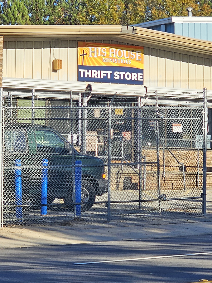 His House Thrift Store's modest exterior holds big surprises, proving that great finds come in unassuming packages.