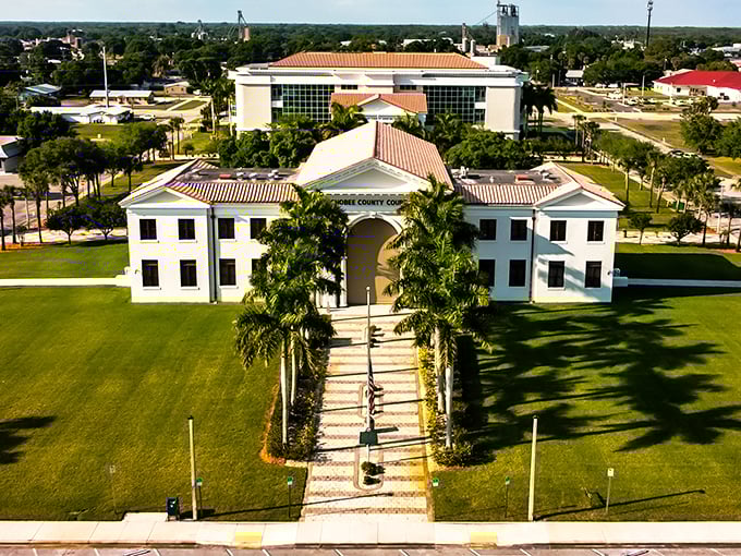 Okeechobee's modern courthouse complex shows how tradition and progress can coexist in perfect Florida harmony.