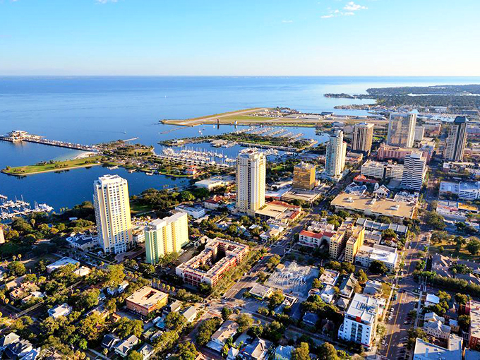 St. Petersburg's downtown skyline reflects urban sophistication while maintaining the relaxed pace that defines Florida living.