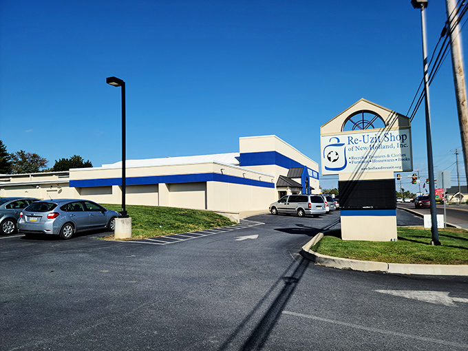 Re-Uzit Shop's modest exterior hides surprising treasures that reflect small-town Pennsylvania's practical shopping wisdom.