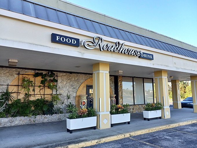 Roadhouse Cafe's unassuming storefront hides one of Fort Myers' most beloved steakhouse treasures.