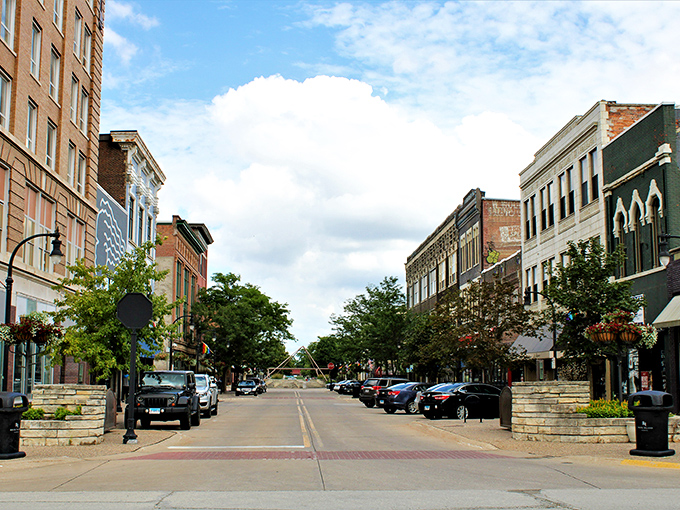 Rock Island's colorful historic district offers vibrant street scenes just steps away from neighborhoods with budget-friendly housing options.