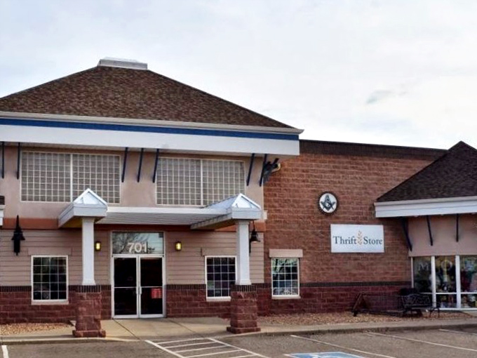 Sister Carmen's community-focused thrift store welcomes shoppers with its homey, approachable architecture.