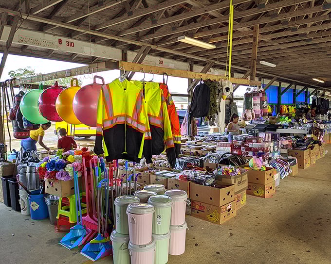 T&W Flea Market's rustic, covered space keeps the focus on the finds. No fancy frills, just fantastic deals in a welcoming, shaded setting.