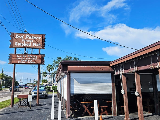 Ted Peters' no-nonsense exterior tells you they're focused on what matters &ndash; that legendary smoked fish.