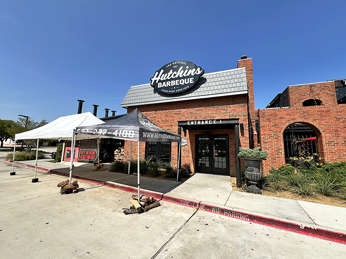 Hutchins' classic brick exterior houses BBQ dreams and stretchy-pants nightmares&mdash;worth every delicious bite.