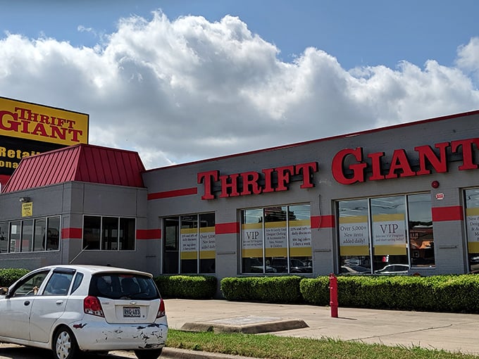 Thrift Giant lives up to its name with a warehouse that could house small aircraft.