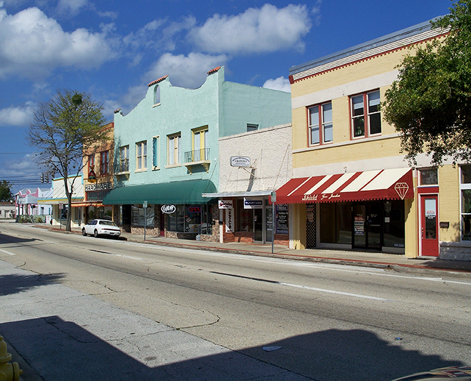 Titusville's pastel-painted storefronts line up like beach houses ready for your next chapter of adventures.