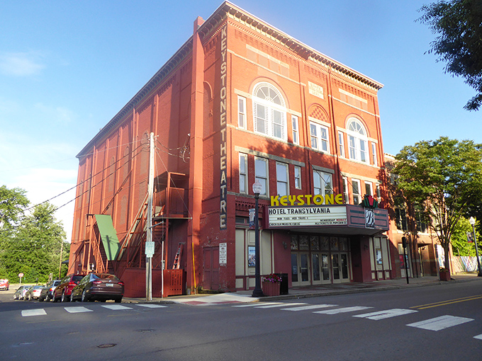 Towanda's classic theater marquee promises entertainment that won't break your carefully planned retirement budget.