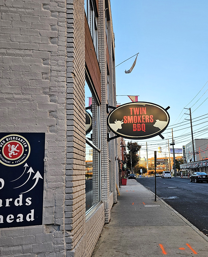 Downtown sophistication meets neighborhood barbecue charm in this corner spot that serves serious smoky satisfaction.