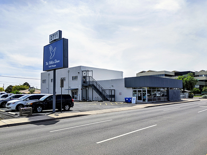 White Dove's vintage signage tells stories of decades spent serving Phoenix's thrift shopping community.