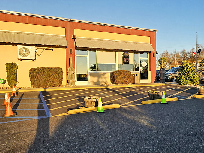 The welcoming exterior hints at the family-friendly atmosphere where everyone leaves completely satisfied and planning their return.