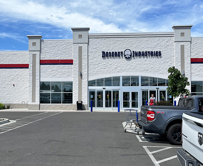 Thrift shopping with breathing room! Deseret's spacious layout and organized approach takes the chaos out of bargain hunting.