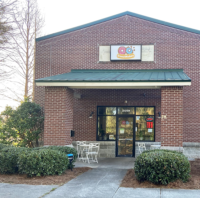 The professional storefront and welcoming entrance hint at the careful attention to detail you'll find in every donut.