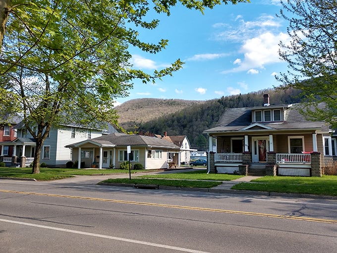 Charming homes line Emporium's streets with mountain views in the background, offering peaceful retirement at prices that won't cause panic.