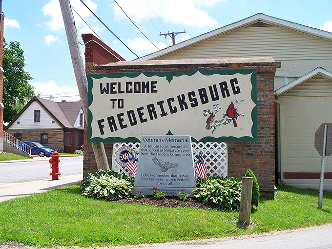 Fredericksburg's welcome sign invites travelers to discover this hilltop treasure.