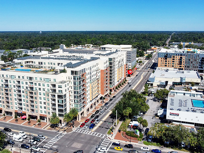 University of Florida's modern buildings represent education and opportunity in Florida's academic heartland.