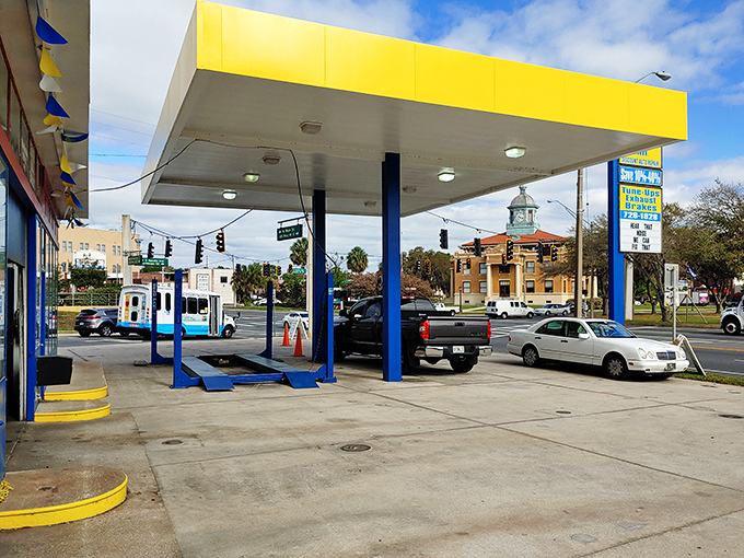 Gas stations become gathering spots where neighbors catch up on local news