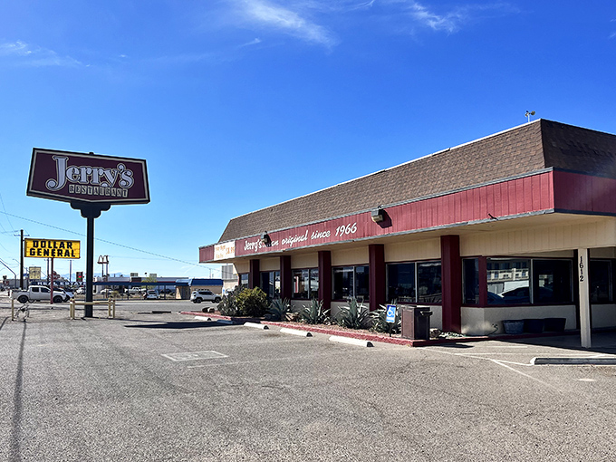 That classic Jerry's sign has been guiding hungry travelers to breakfast bliss for generations.