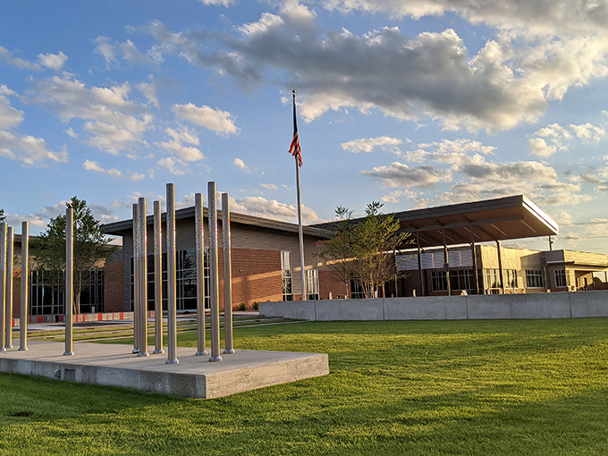 A striking new building where modern design and local history come together, reflecting a city that's both forward-looking and deeply rooted.