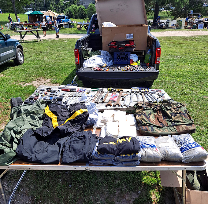 Military surplus meets civilian treasures in this Fredericksburg shopping free-for-all.