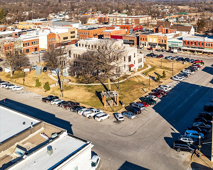 The aerial view of Neosho reveals a town perfectly sized for retirement&mdash;not too big, not too small, and definitely not too expensive.