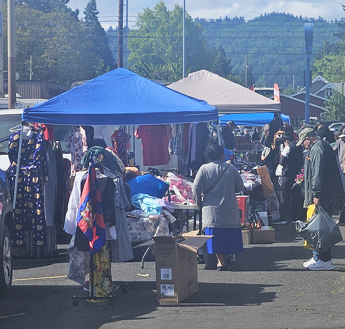 The informal charm of North Portland Flea Market is its secret weapon. No fancy displays needed when the treasures speak for themselves!