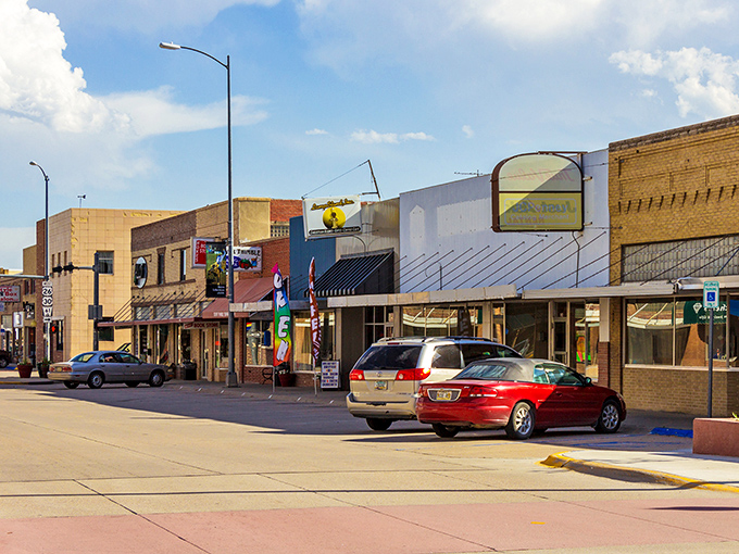 The warm tones of Ogallala's brick buildings create an inviting main street where your retirement budget can breathe easier than in big cities.