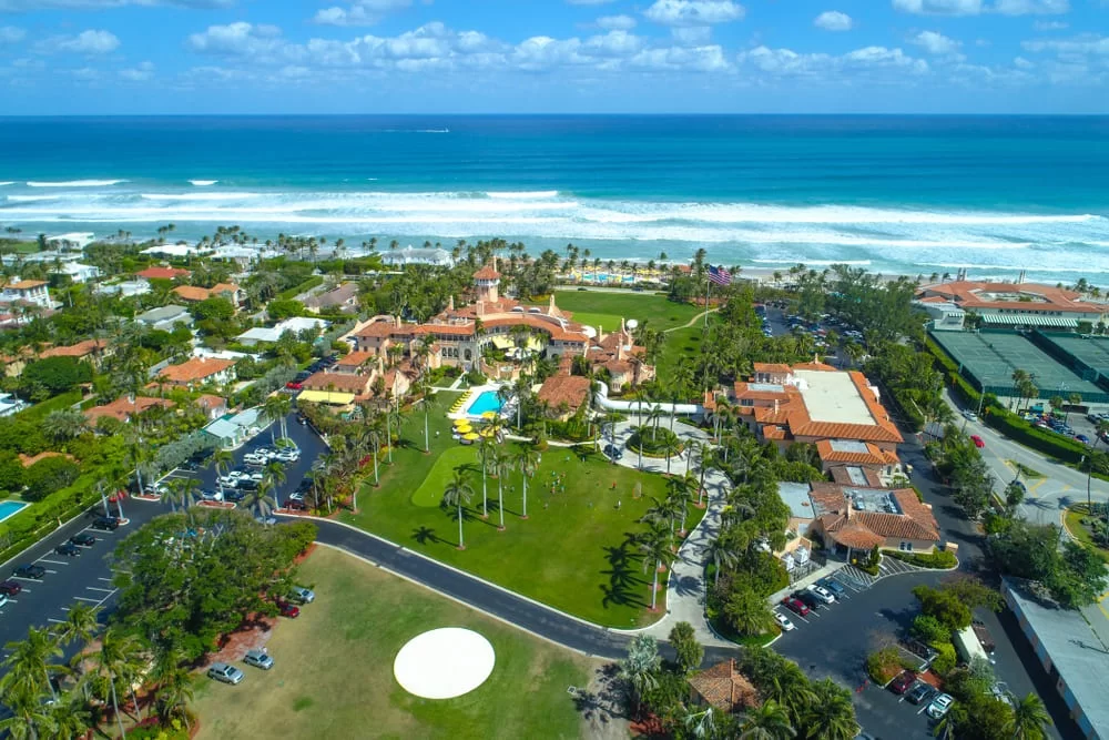 Mar-a-Lago's oceanfront grandeur represents Palm Beach luxury, where Mediterranean architecture meets Atlantic Ocean views spectacularly.